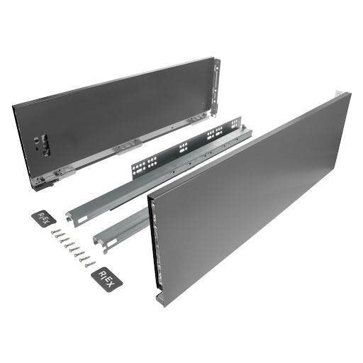 RiexTrack Double wall slide, 185/550 mm, dark grey | Hranipex